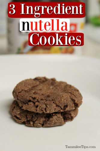3 Ingredient Nutella Cookies! So easy and So Good - Tammilee Tips