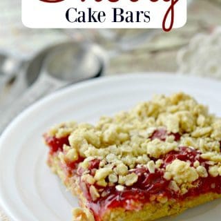 Easy 4 Ingredient Cherry Cake Bars Recipe