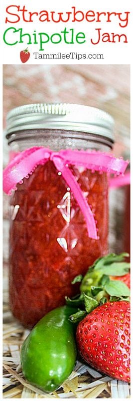 Easy Homemade Strawberry Chipotle Jam Recipe great for Canning!