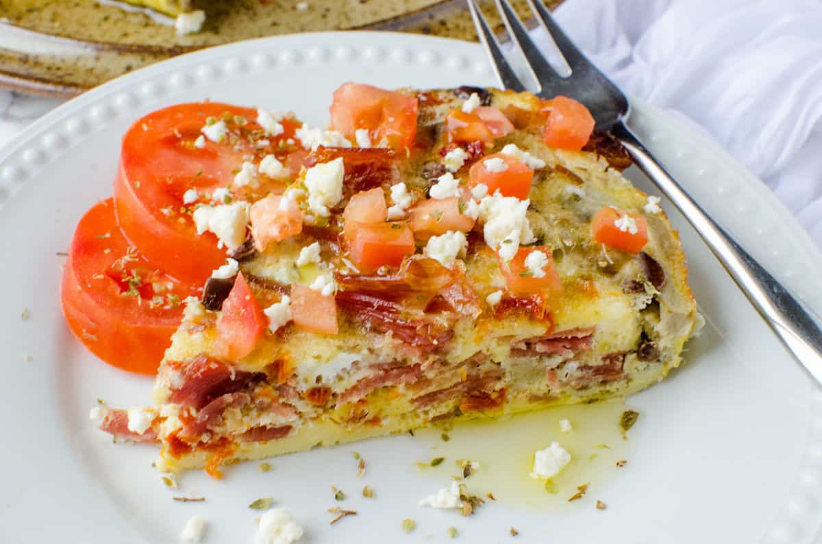 Crockpot Greek Frittata Recipe - Tammilee Tips