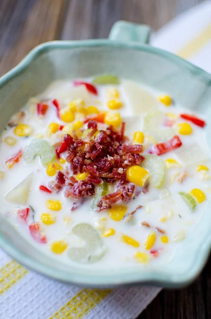 Crock Pot Bacon Corn Chowder Recipe - Tammilee Tips
