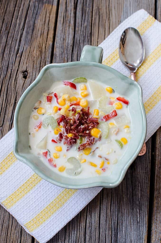 Crock Pot Bacon Corn Chowder Recipe - Tammilee Tips