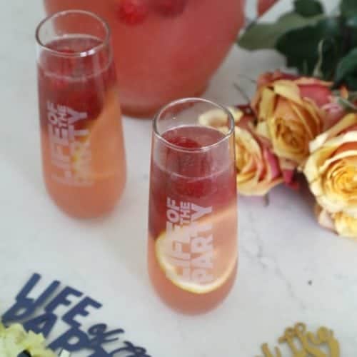 Raspberry Lemonade Moscato Punch Cocktail - Tammilee Tips