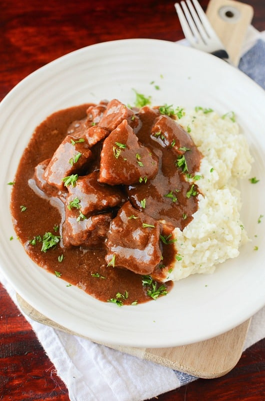 Slow Cooker Crockpot Beef Tips And Gravy Recipe Tammilee Tips