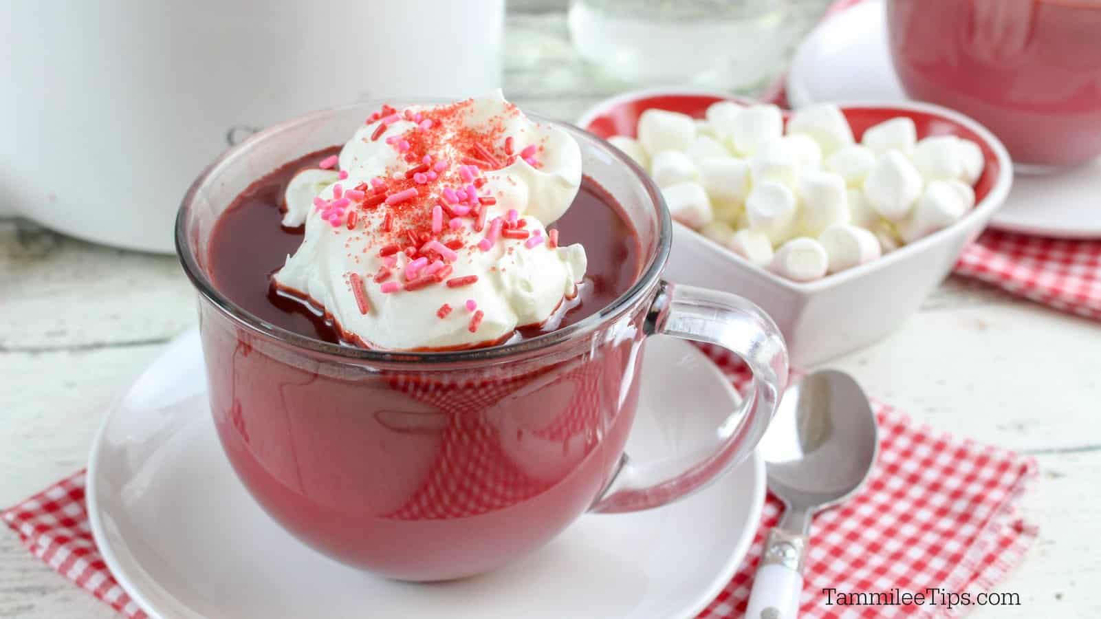 Crockpot Red Velvet Hot Chocolate - Tammilee Tips