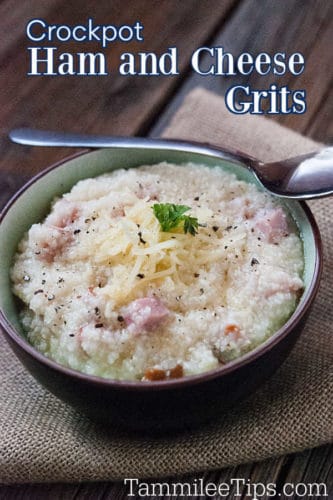 Crock Pot Ham and Cheese Grits Recipe {Video} - Tammilee Tips