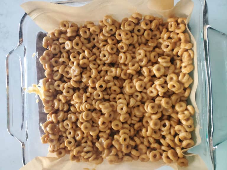 3 Ingredient Peanut Butter Cheerio Bars Recipe {Video} - Tammilee Tips