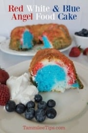 Red White and Blue Angel Food Cake - Tammilee Tips