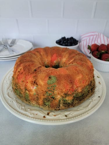 Red White and Blue Angel Food Cake - Tammilee Tips
