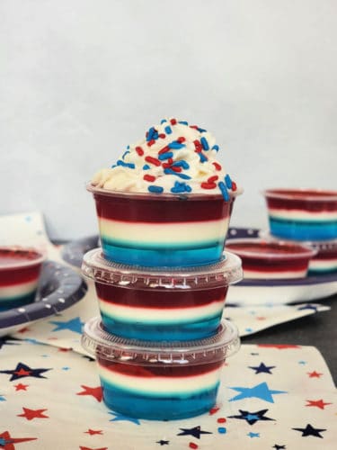 Red White and Blue Jello Shots - Tammilee Tips