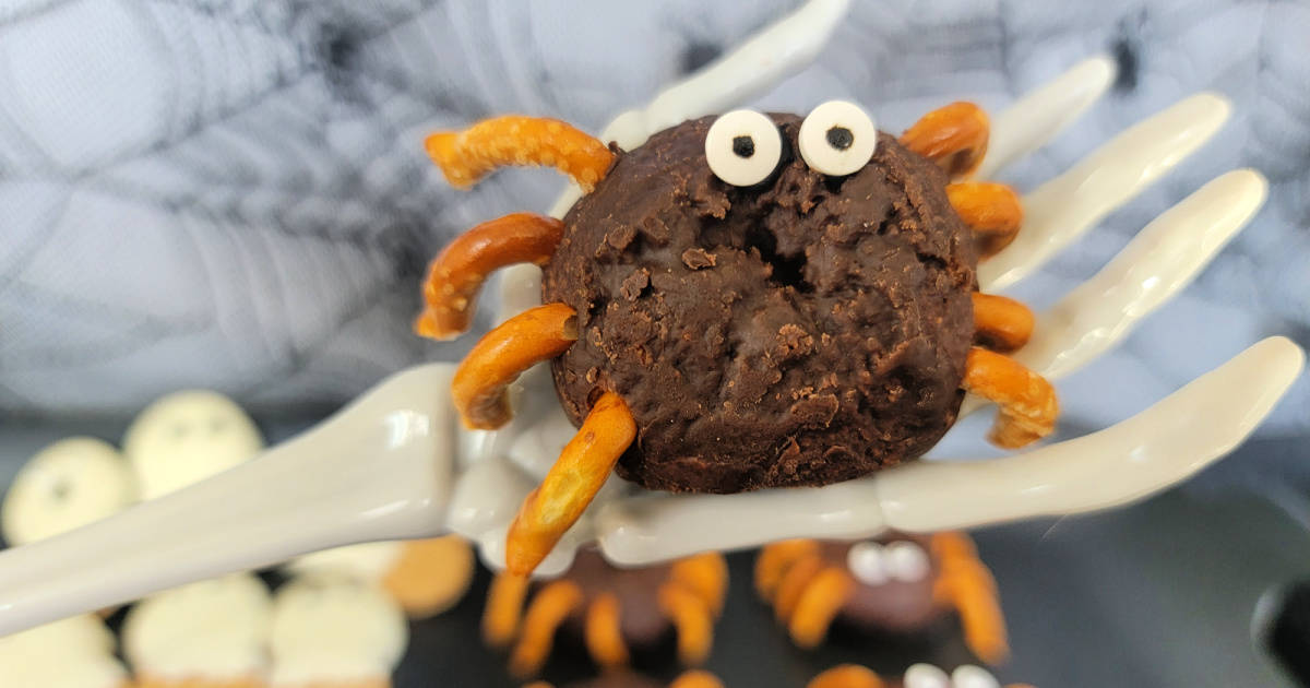 Easy Spider Donuts (Halloween Treat) - Tammilee Tips