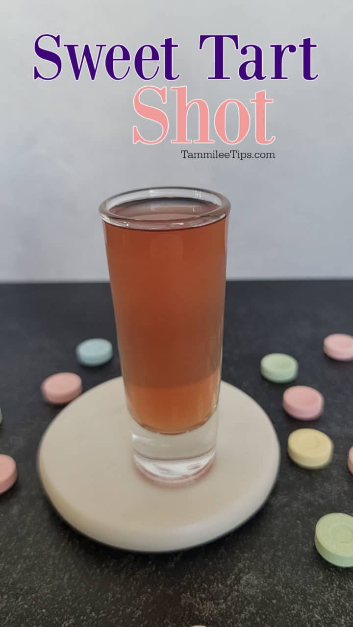 Sweet Tart Shot Fun Candy Inspired Cocktail Shot {Video} - Tammilee Tips